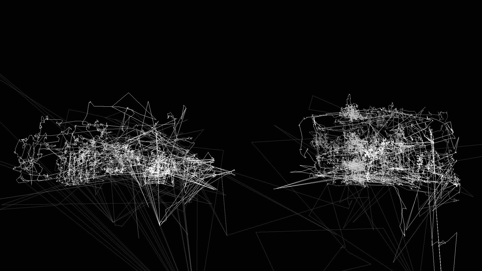 Eye-tracking drawing (Pjazza Kastilja, Valletta) – Matthew Attard